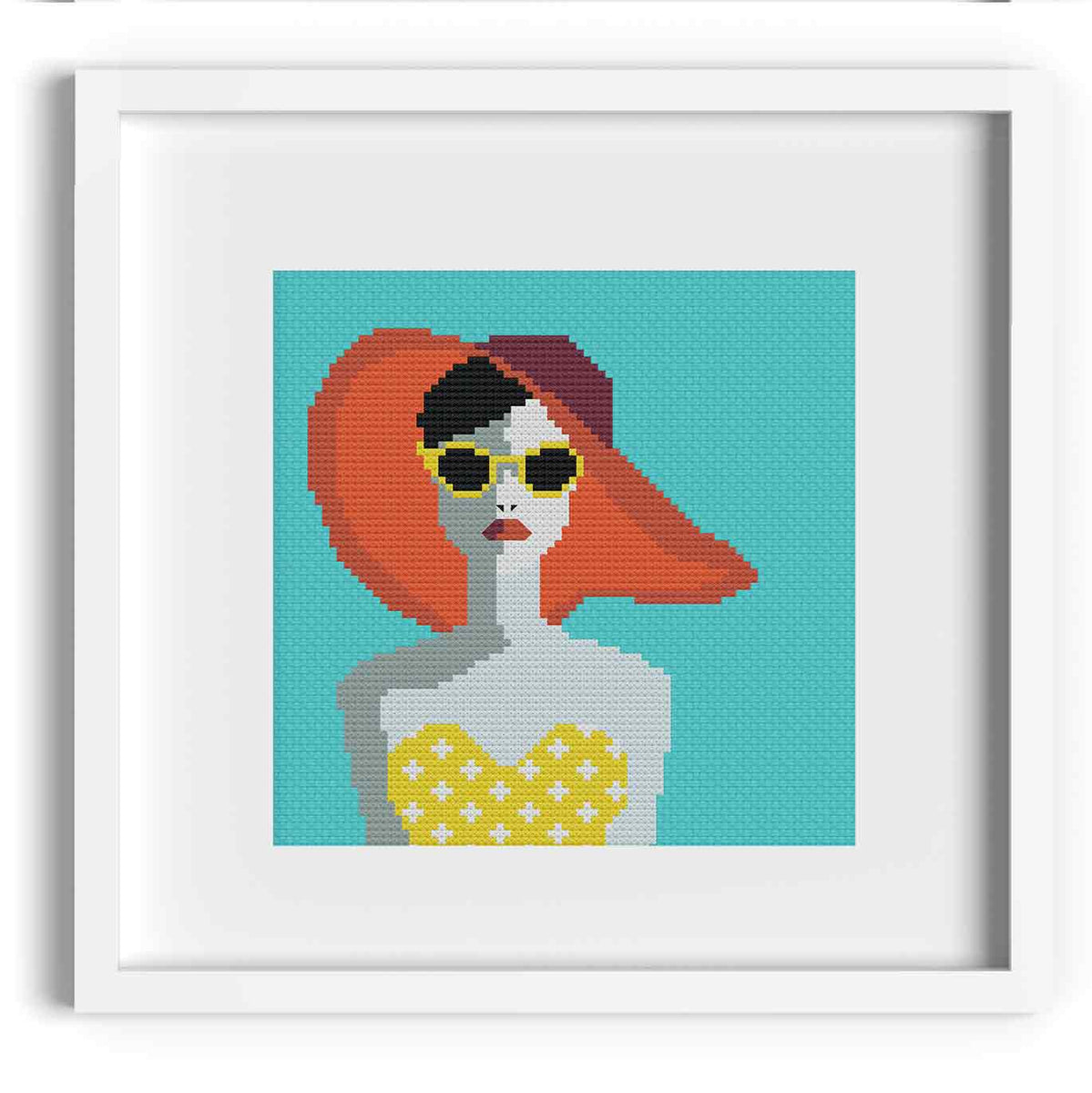 Retro Girl Cross Stitch Pattern Happy Sloth Patterns