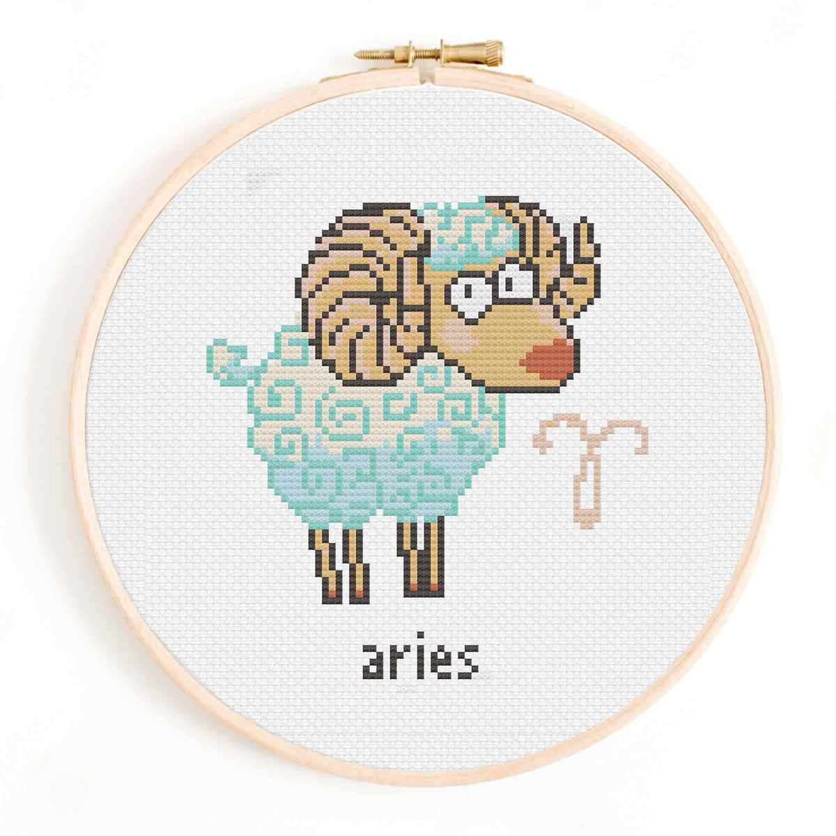 Little Aries Cross Stitch Pattern – Happy Sloth Patterns
