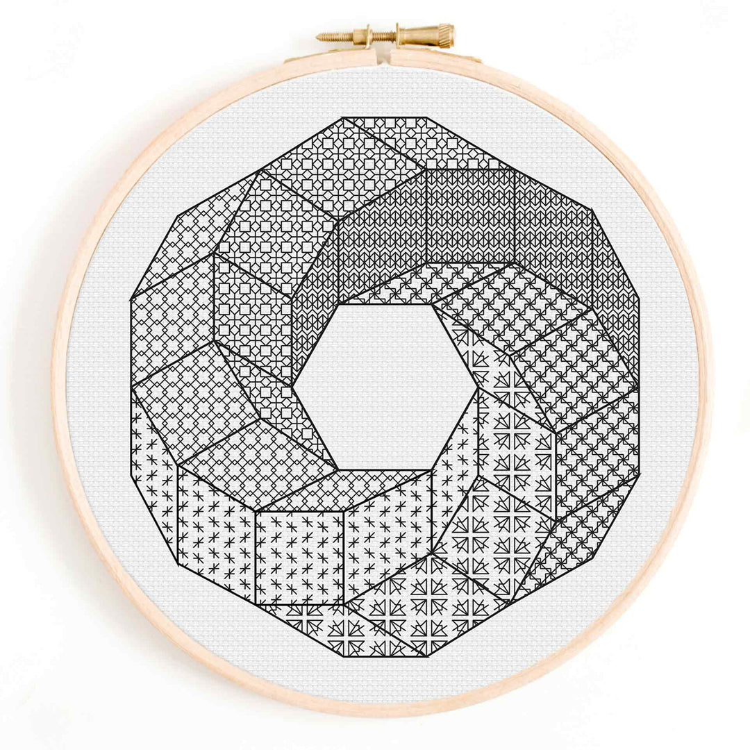 Infinity Ring - Blackwork Embroidery Pattern – Happy Sloth Patterns