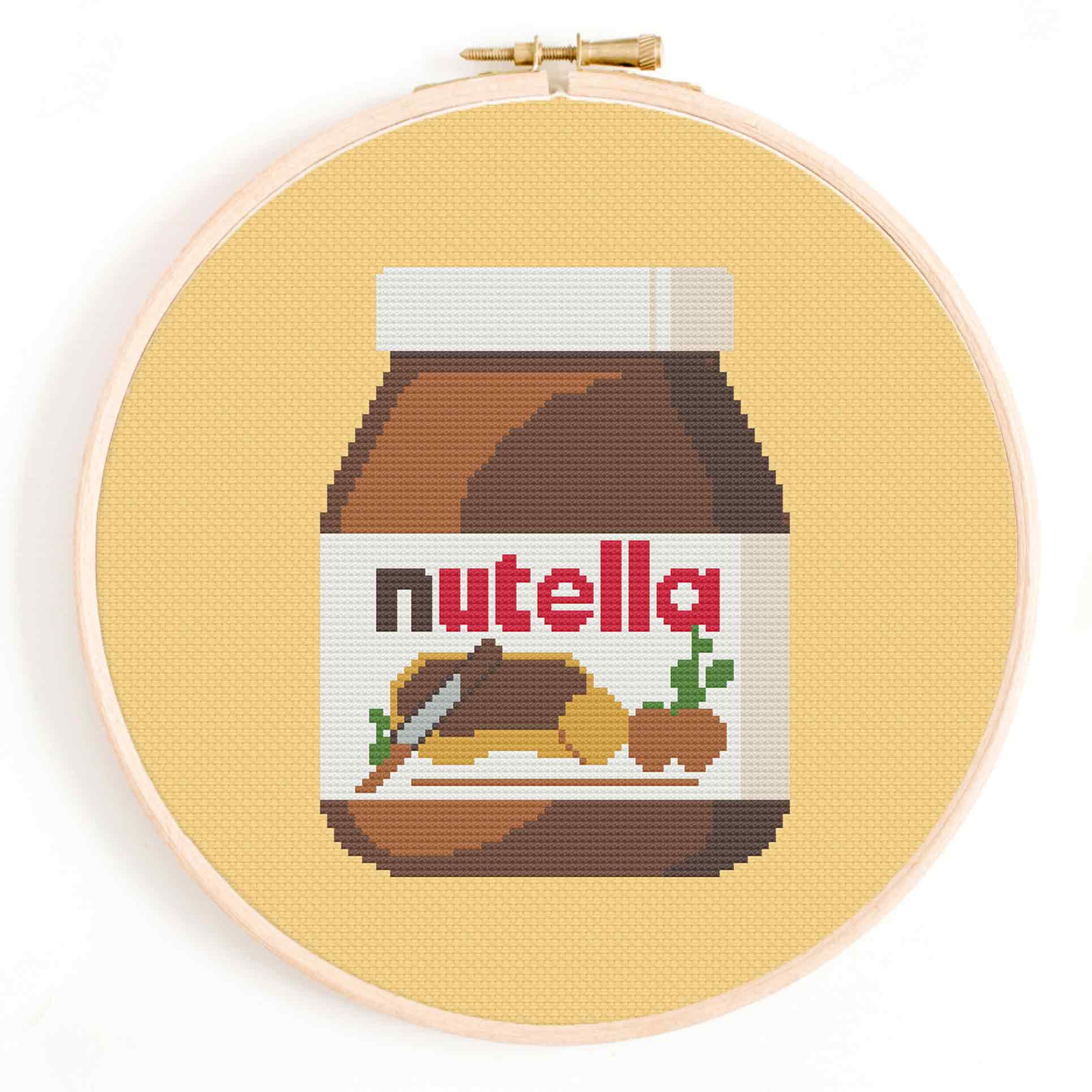 Nutella Cross Stitch Pattern – Happy Sloth Patterns