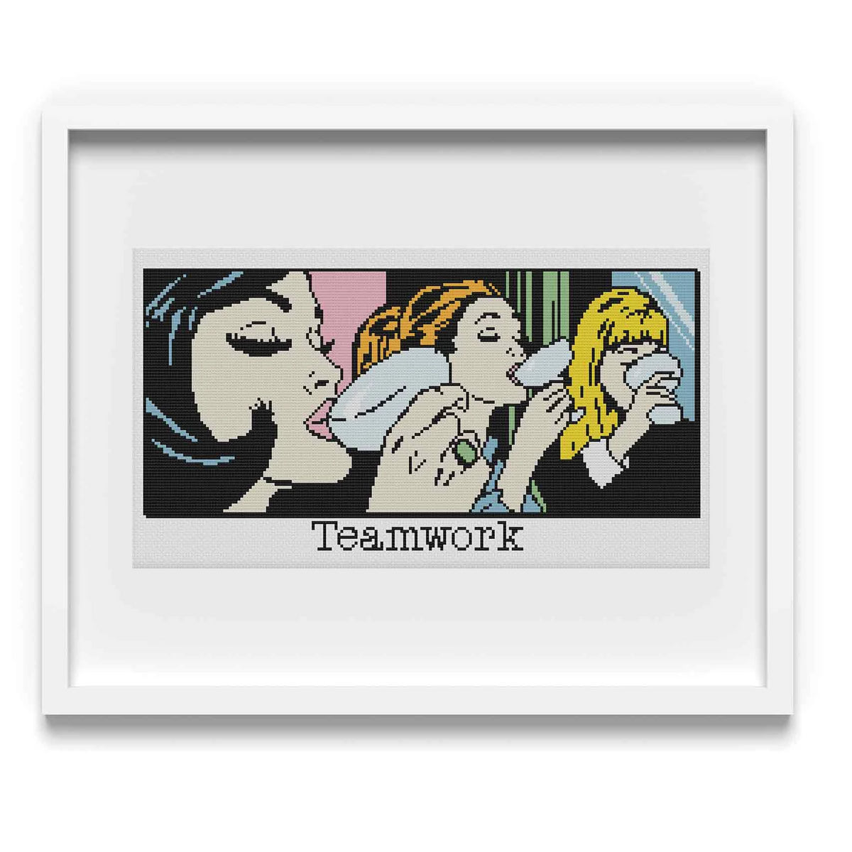 Teamwork! Vintage Comic Cross Stitch Pattern – Happy Sloth Patterns